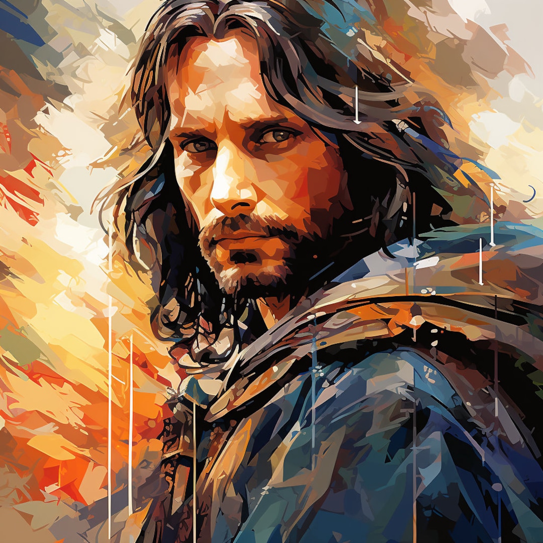 Aragorn Watercolor Picture, for a Poster, Lord of the Rings Digital Art ...
