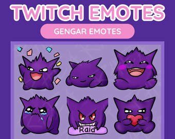 Gengar Mega Pack Emotes/ Gengar Chibi/ Emotes Discord/ Emotes Twitch - Etsy