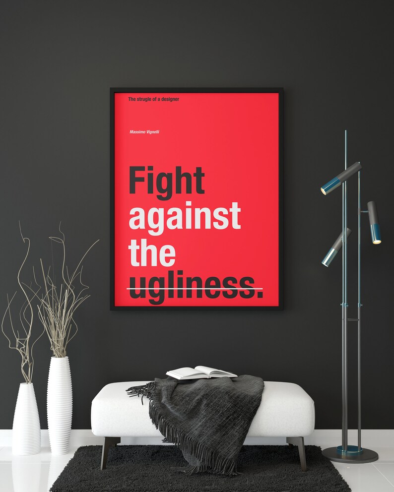 2 Posters With Massimo Vignelli Quote - Etsy