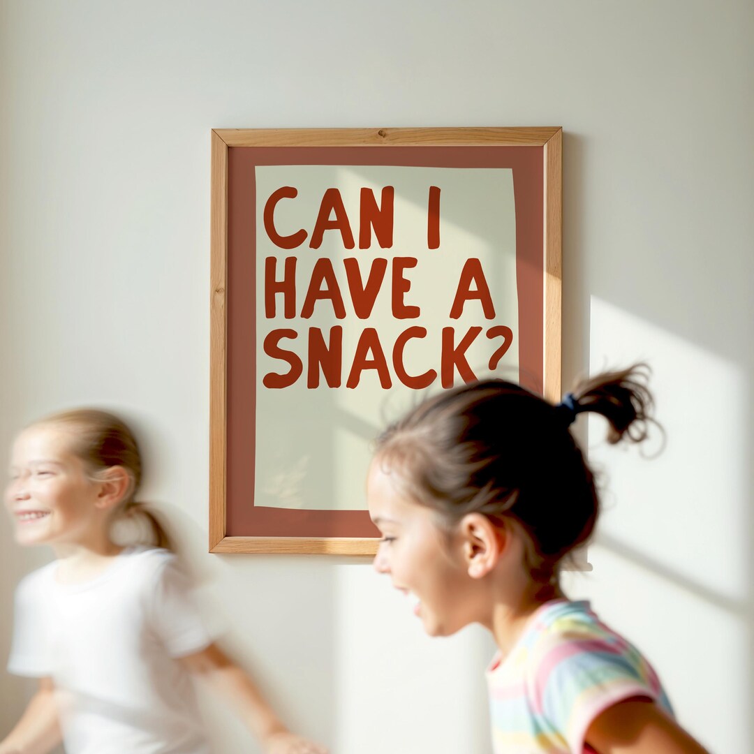 Can I Have A Snack Print - Funny Kitchen Art - Snacks Art - Snack Print ...