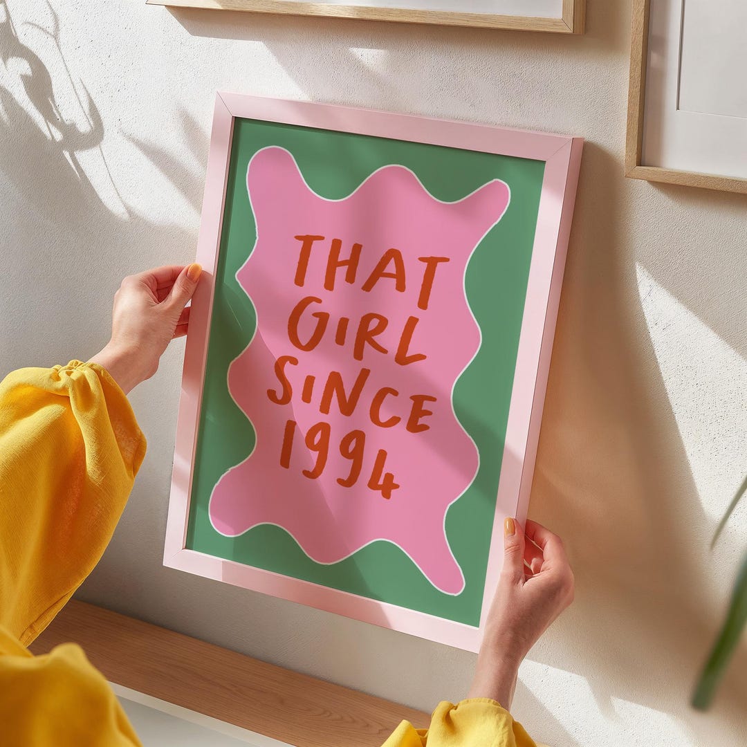 Personalised Birth Year Print, Milestone Birthday Gift, Custom Wall Art ...