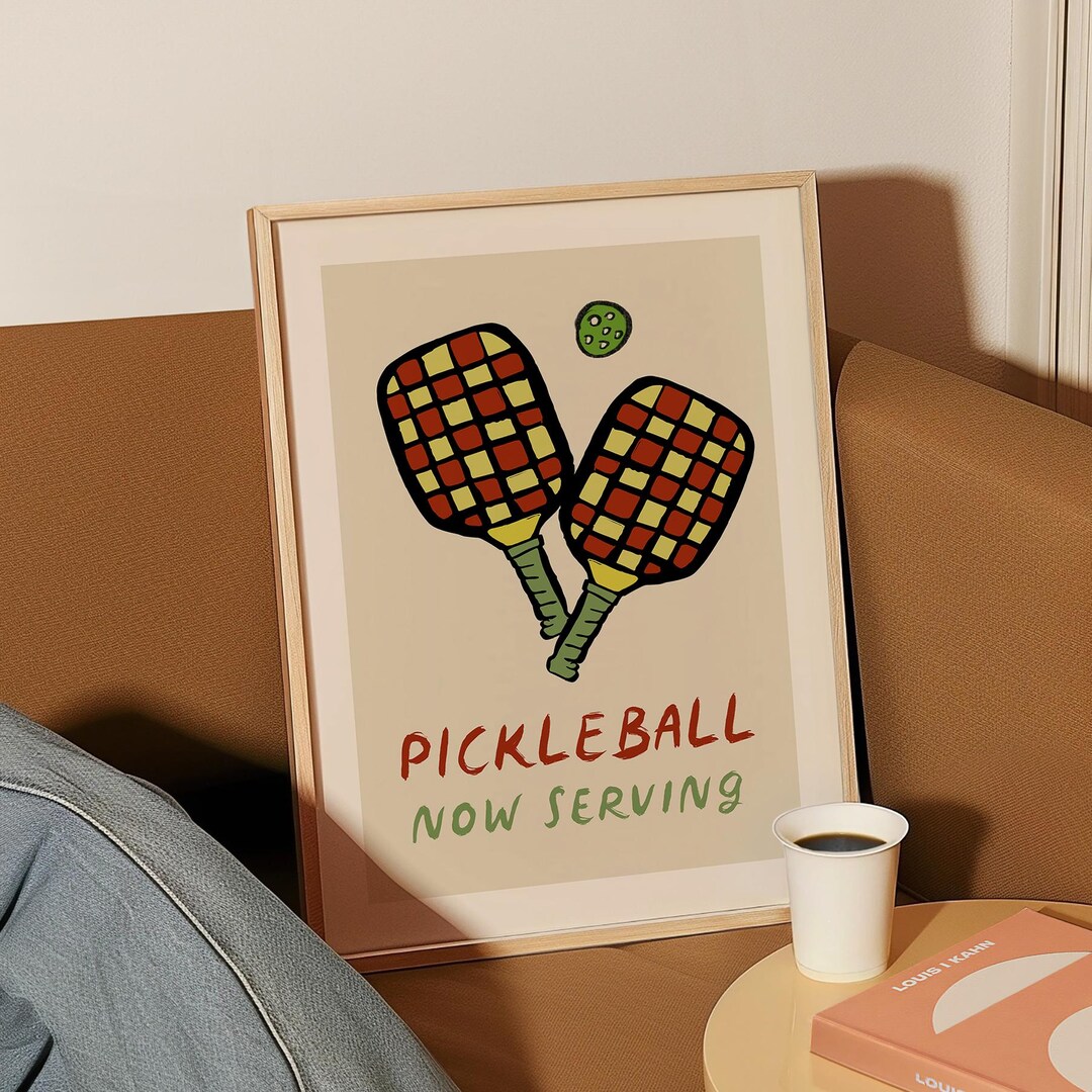 Pickleball Print, Trendy Pickleball Decor, Gift for Pickleball Fan ...