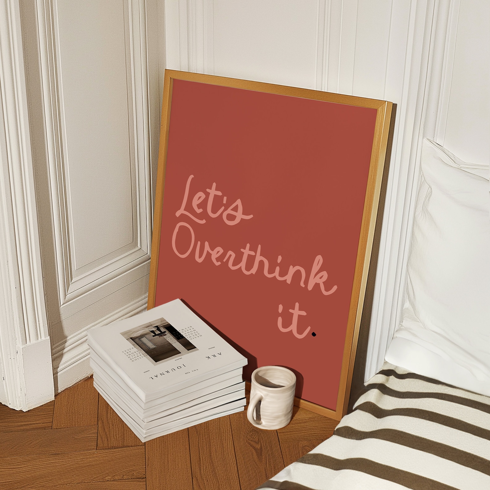 Let's Overthink It Art Print, Contemporary Typography, Art for Kitchen ...