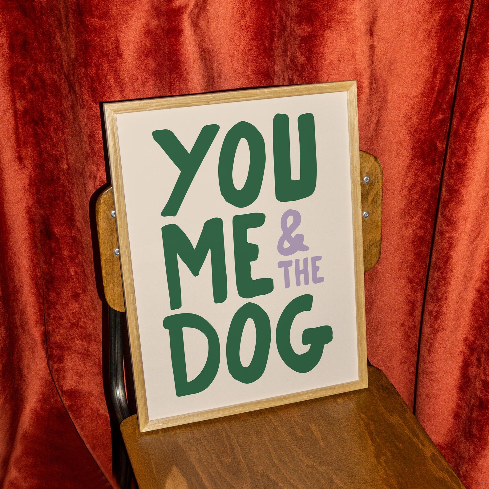 You, Me & the Dog Print: Funny Dog Lover Gift for Christmas - Etsy