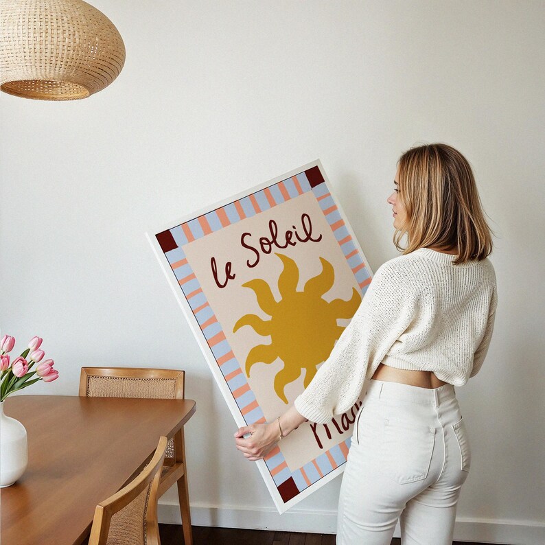 Sun and Moon Giclée Print Set: French Celestial Wall Art - Etsy