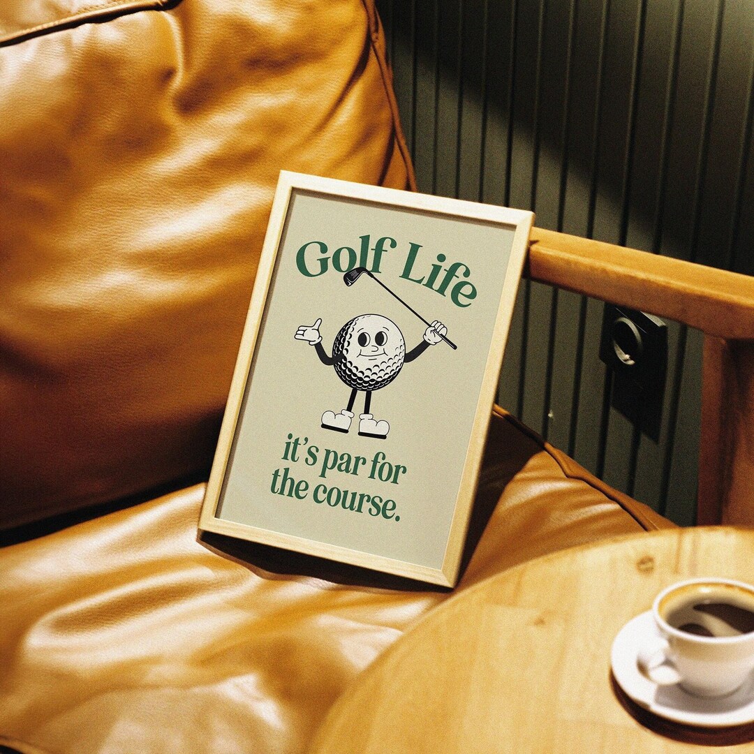 Funny Golf Art Print: Golf Life, Par for the Course - Etsy