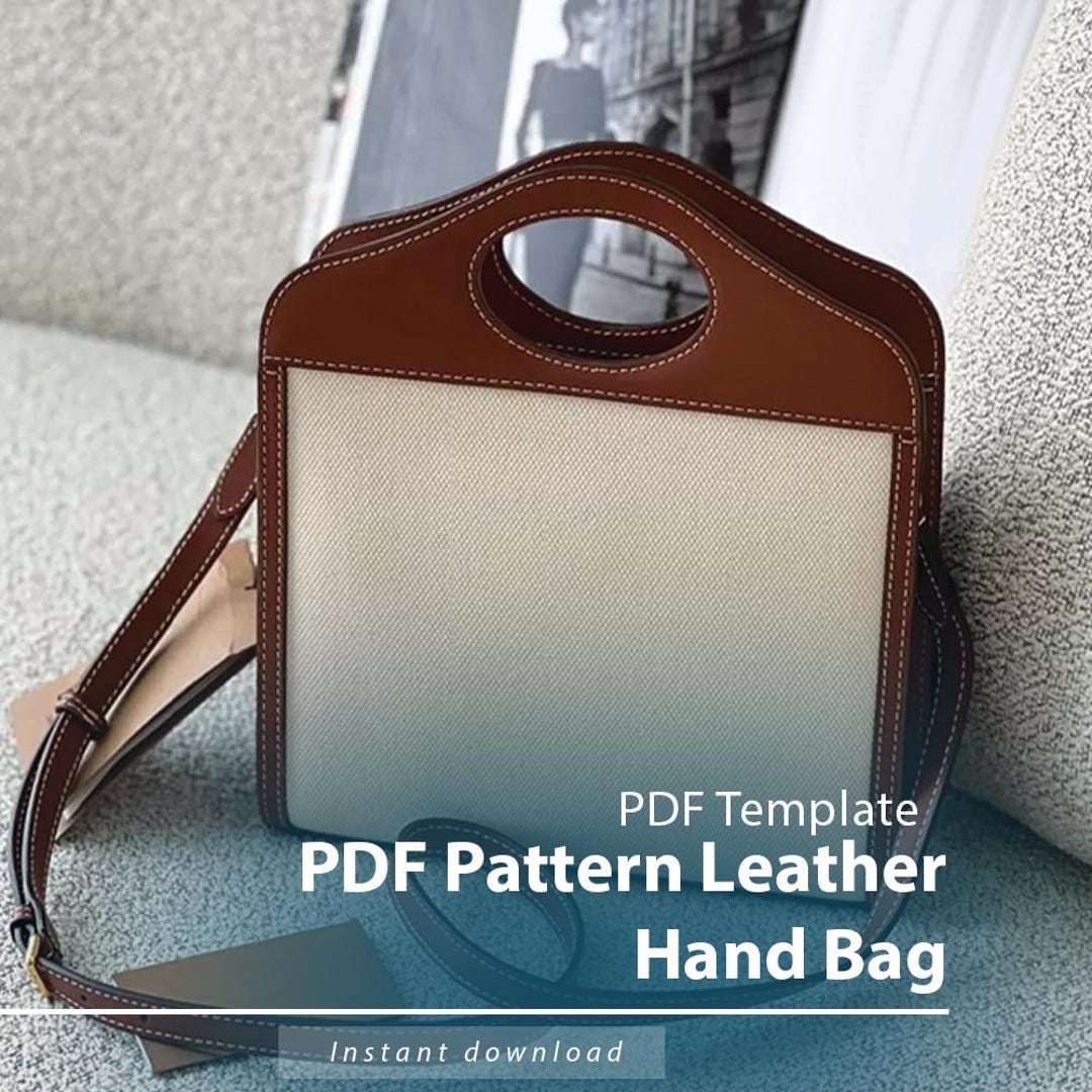 Leather Daily Handbag Pdf Pattern,leatherworking Template for Shoulder ...