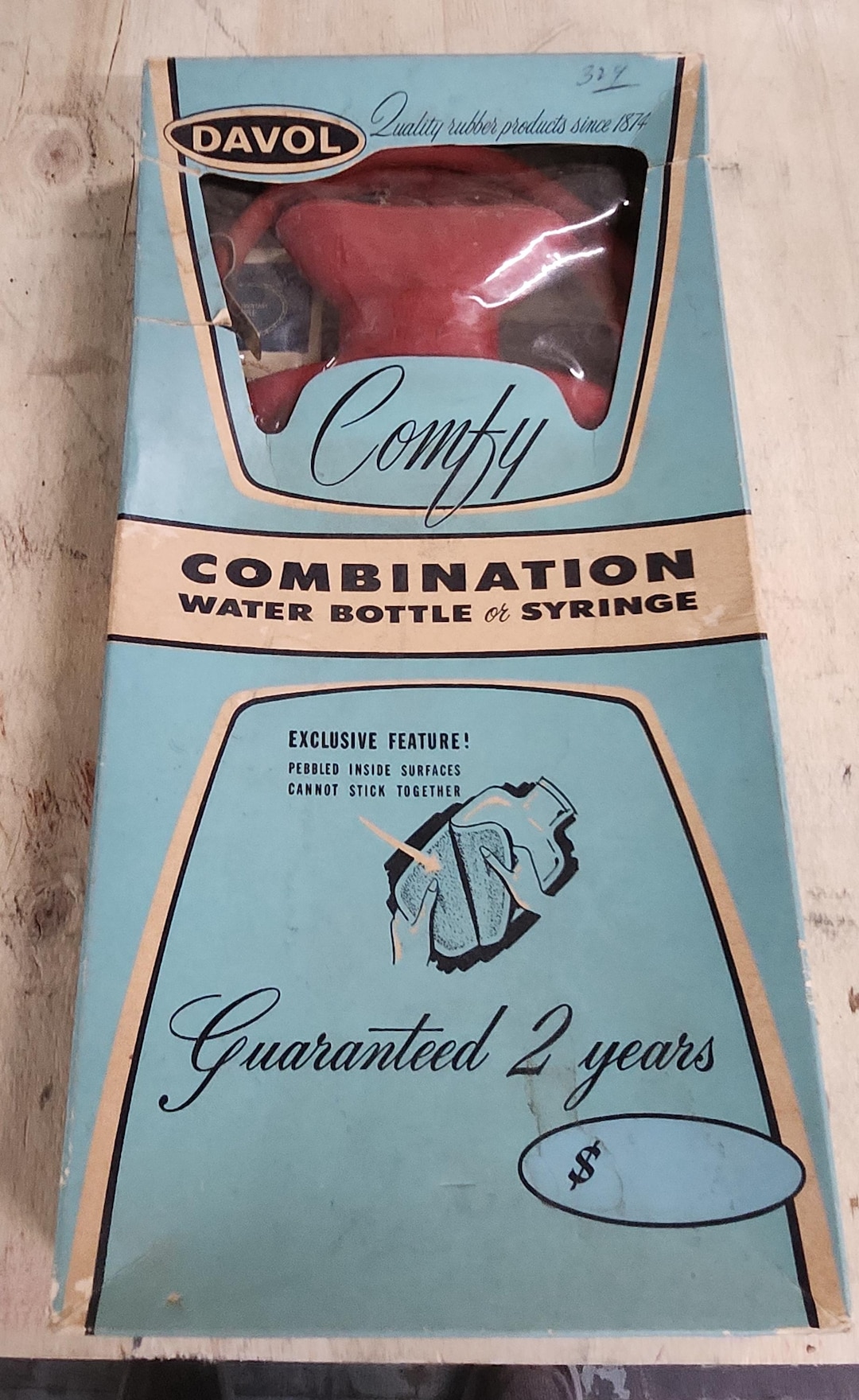 Davol Combination Water Bottle and Syringe Vintage Medical Original Box ...