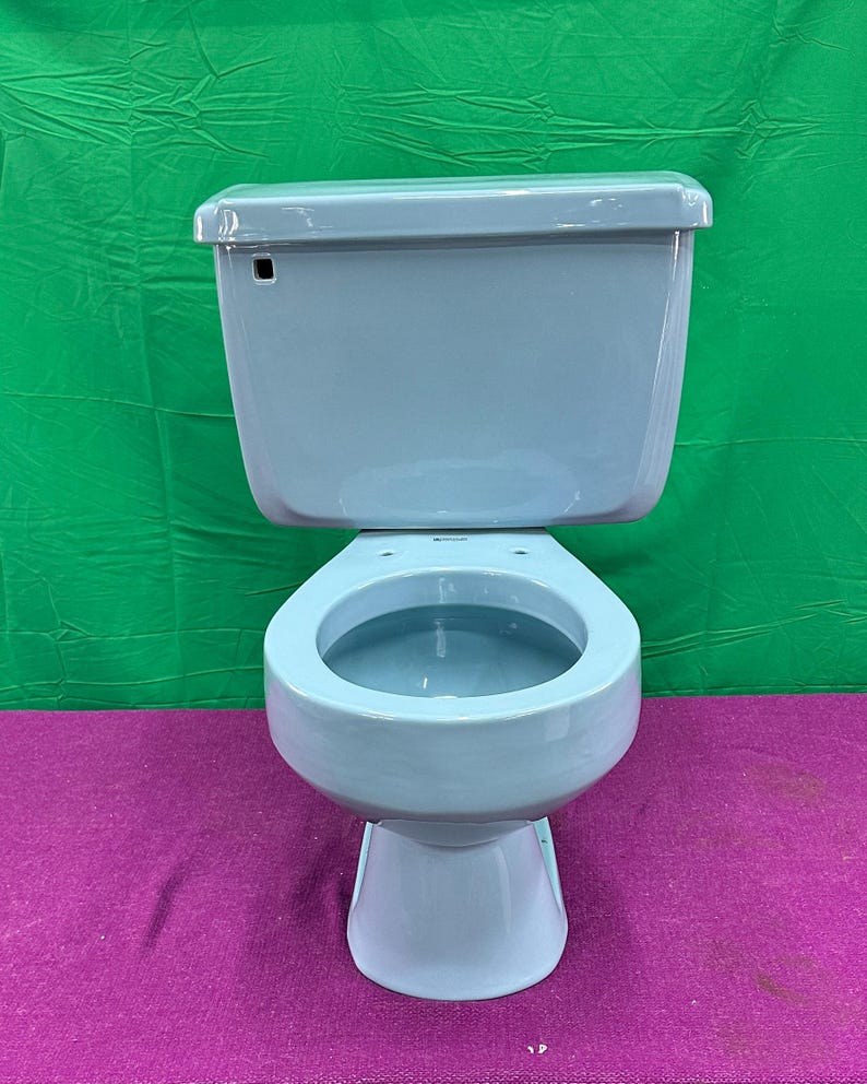 American Standard Blue Toilet Vintage Bathroom - Etsy