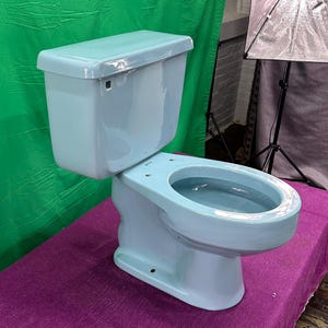 American Standard Blue Toilet Vintage Bathroom - Etsy
