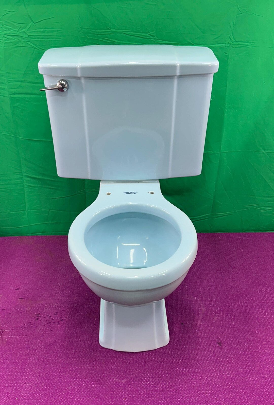 Universal Rundle Light Blue Toilet Vintage Bathroom - Etsy