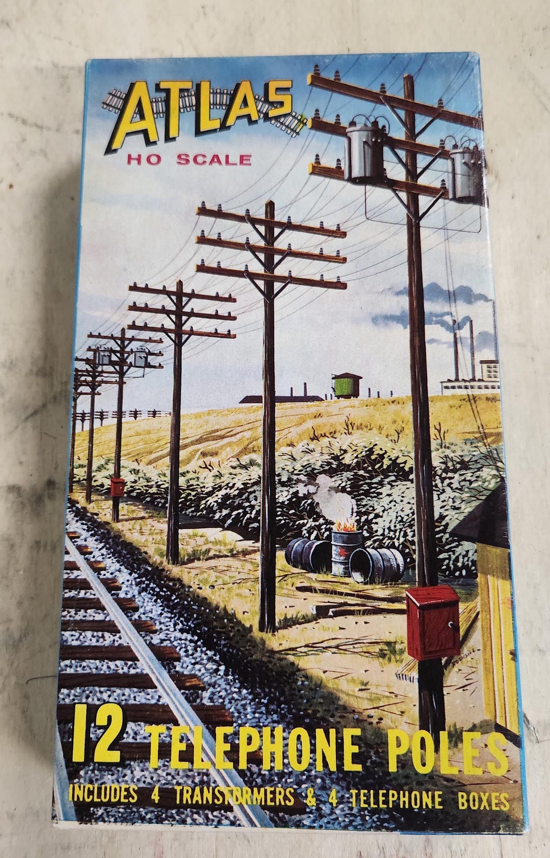 Atlas HO Scale Model Train Railroad Telephone Poles Original Box - Etsy