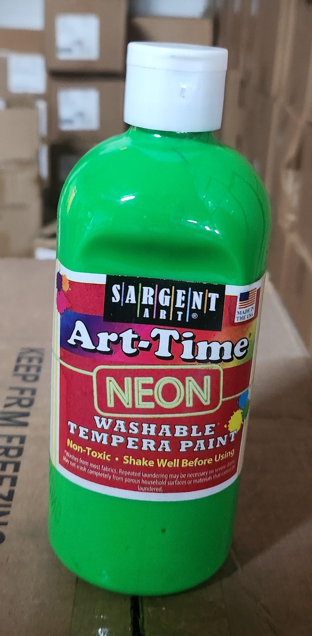 Neon Green Paint Washable Tempera Sargent Art BRAND NEW - Etsy