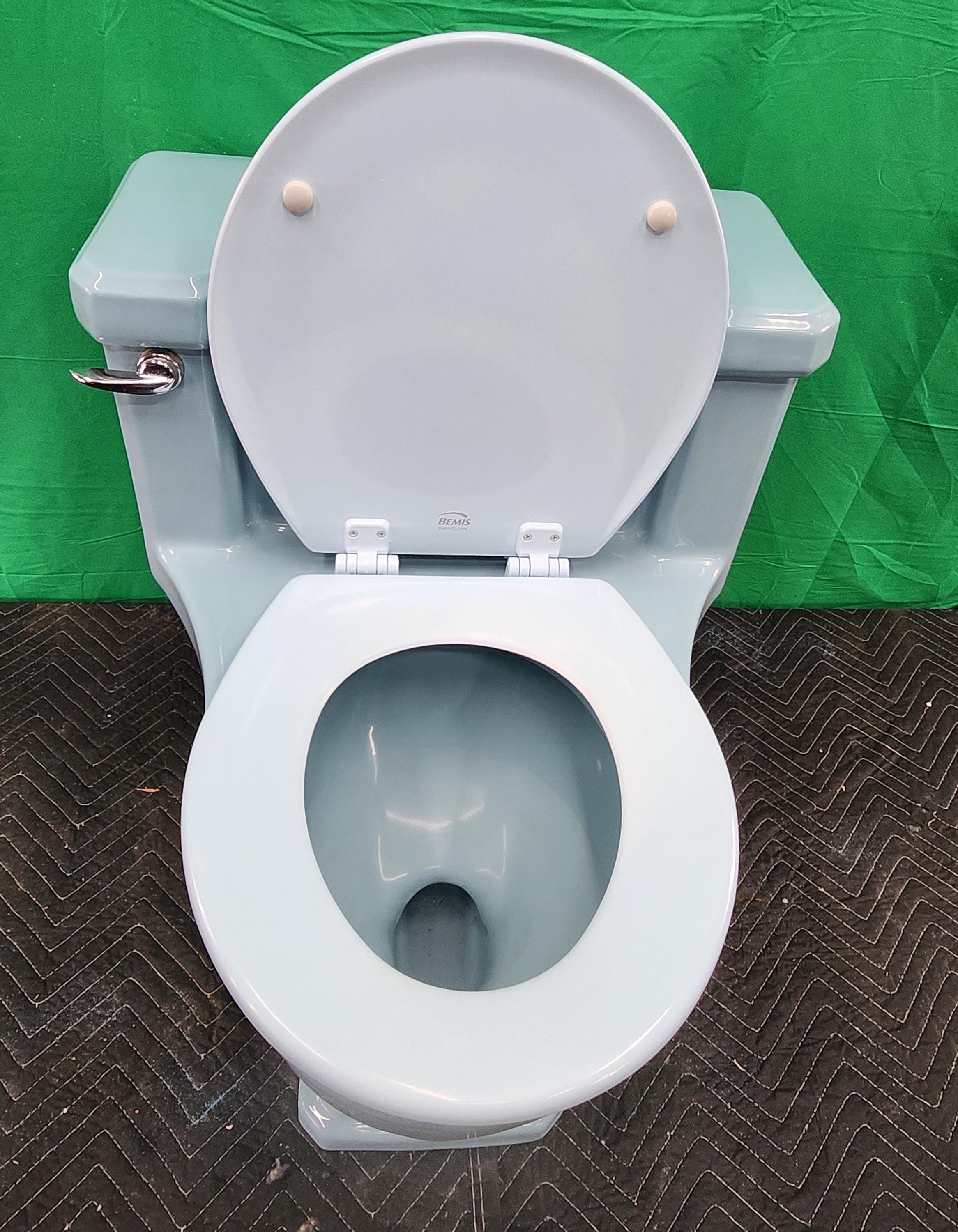 Blue American Standard Toilet Vintage Bathroom With Seat - Etsy