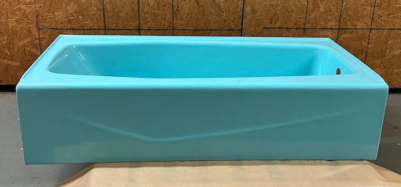 Vintage Turquoise Alcove Cast Iron Tub Professionally Refinished - Etsy