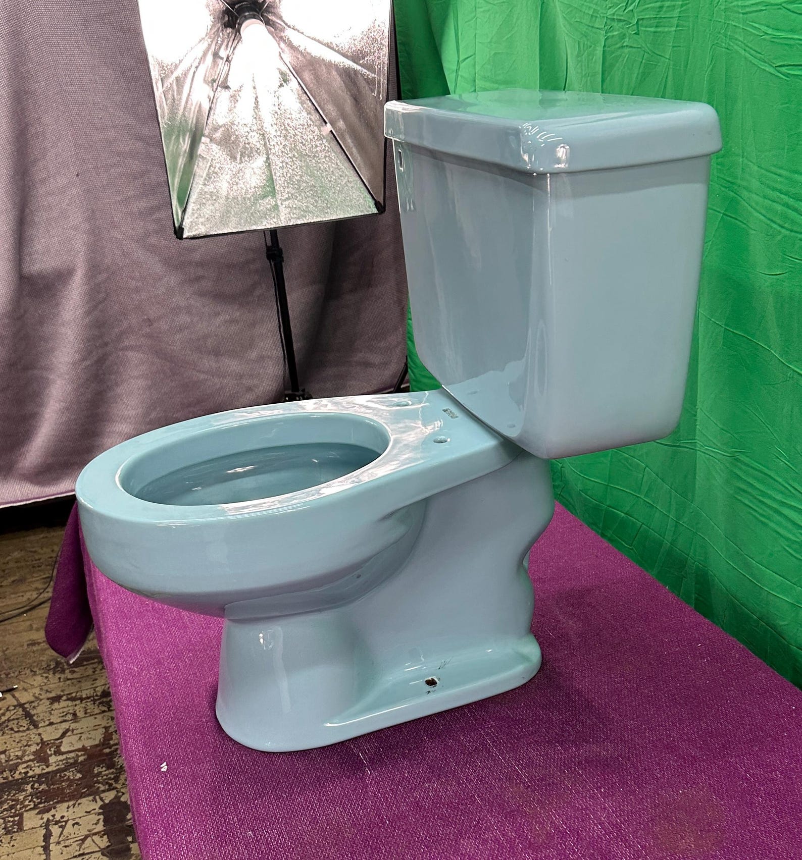 American Standard Blue Toilet Vintage Bathroom - Etsy