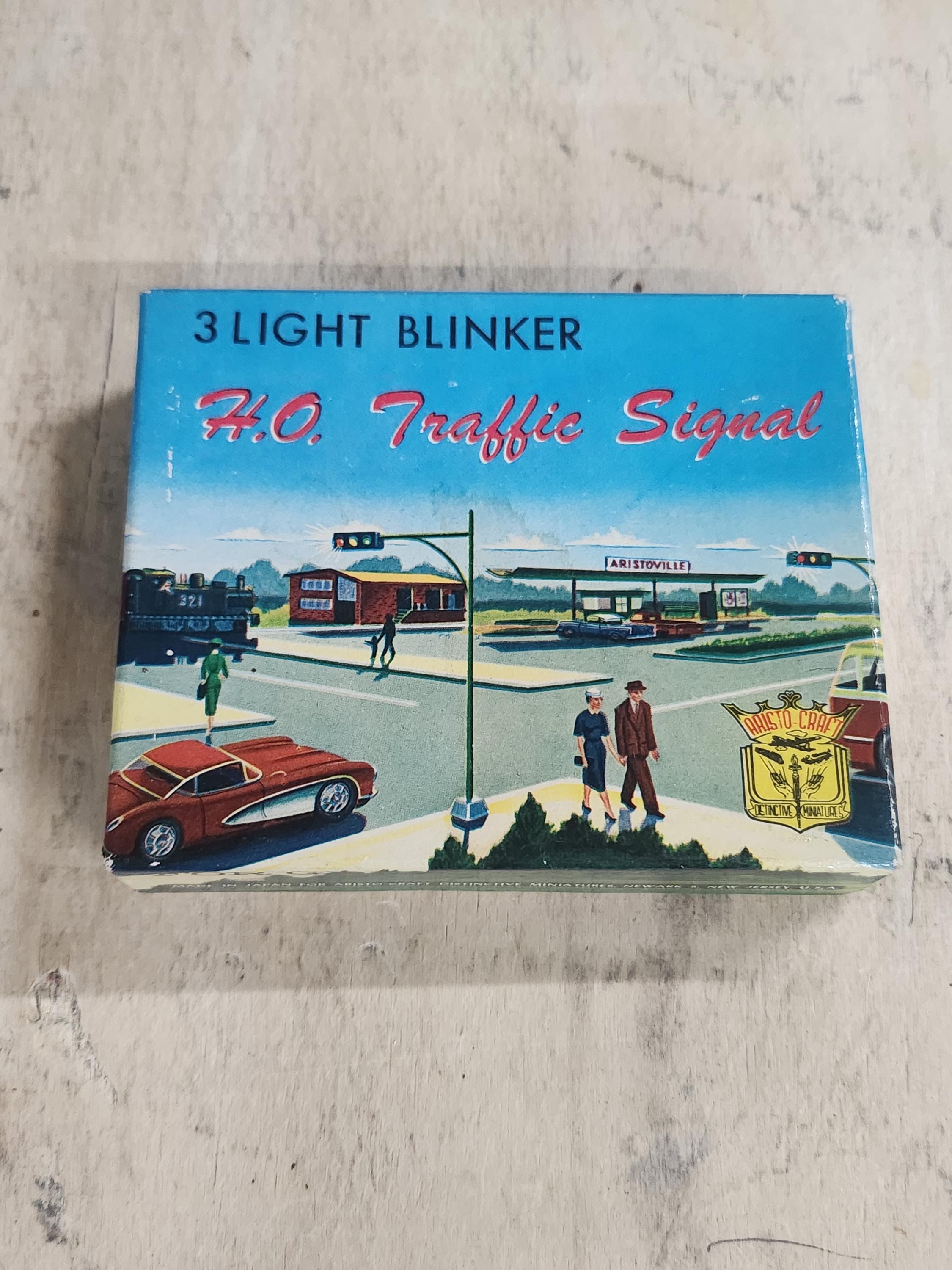 3 Light Blinker HO Scale Traffic Light Signal Model Train Railroad NOS ...