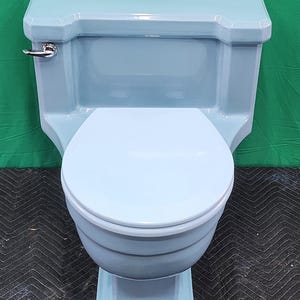 Blue American Standard Toilet Vintage Bathroom With Seat - Etsy