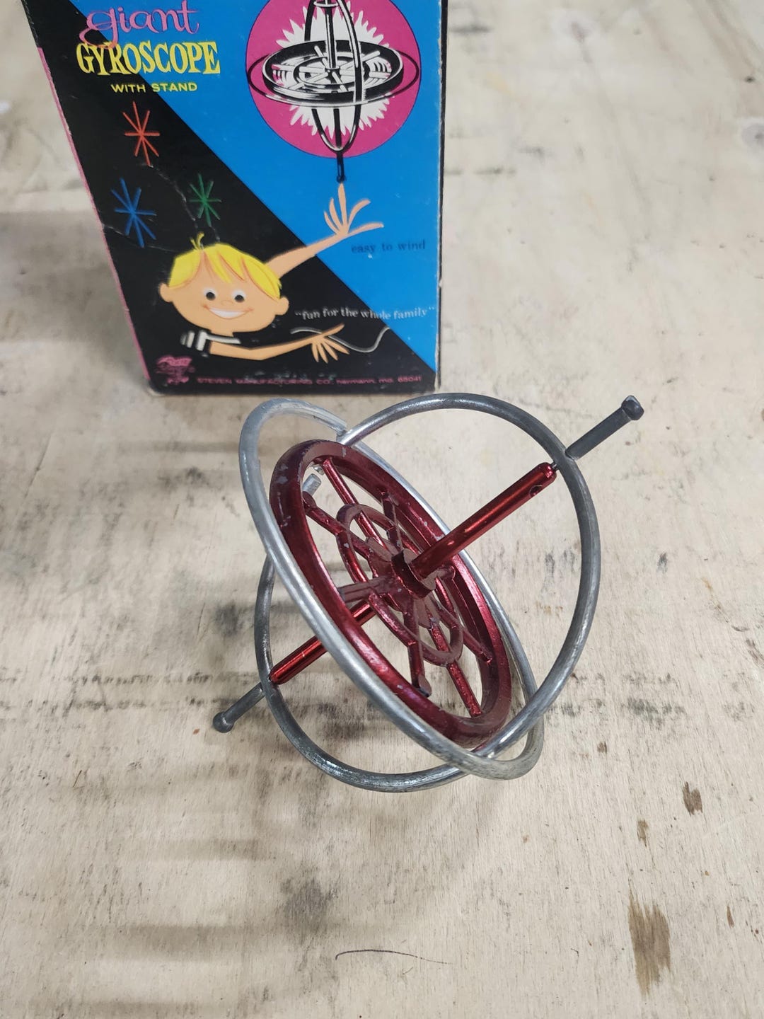Giant Gyroscope Vintage Original Box Made by Stevens Kids Toy ...