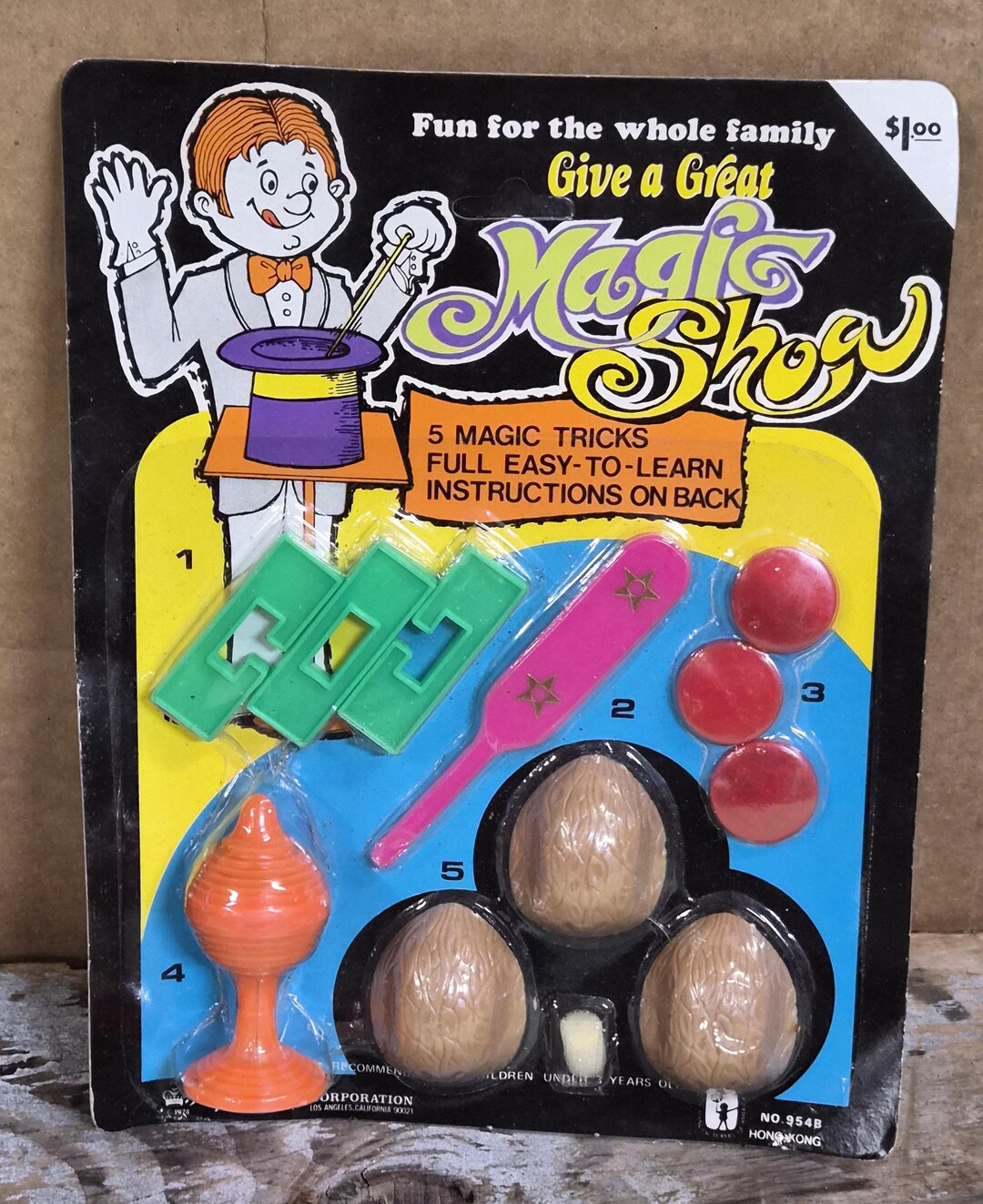Magic Show Toy Vintage Kids NOS Original Sealed Display Card Old Store ...