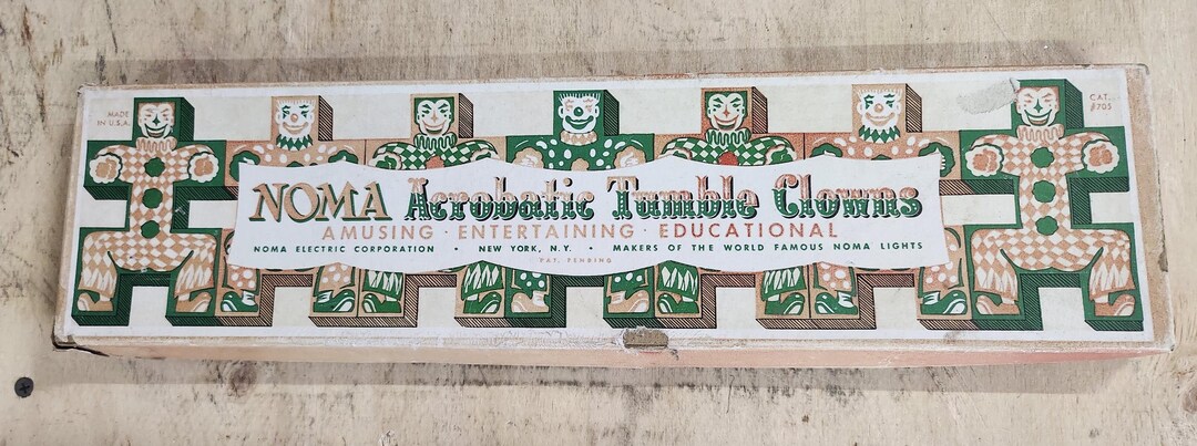 Noma Acrobatic Tumble Clown Vintage Toy Original Box - Etsy