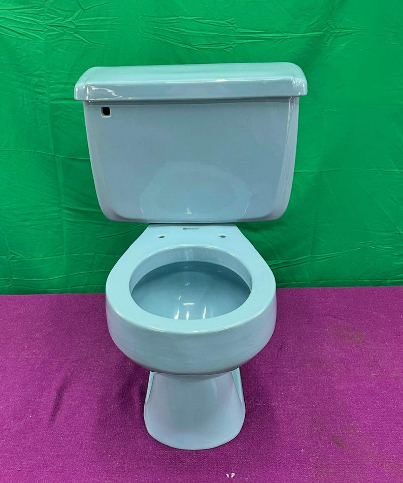 American Standard Blue Toilet Vintage Bathroom - Etsy