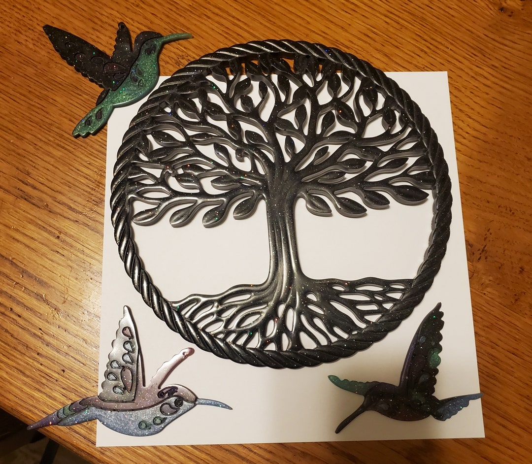 Tree of Life and Hummingbirds 3 - Etsy