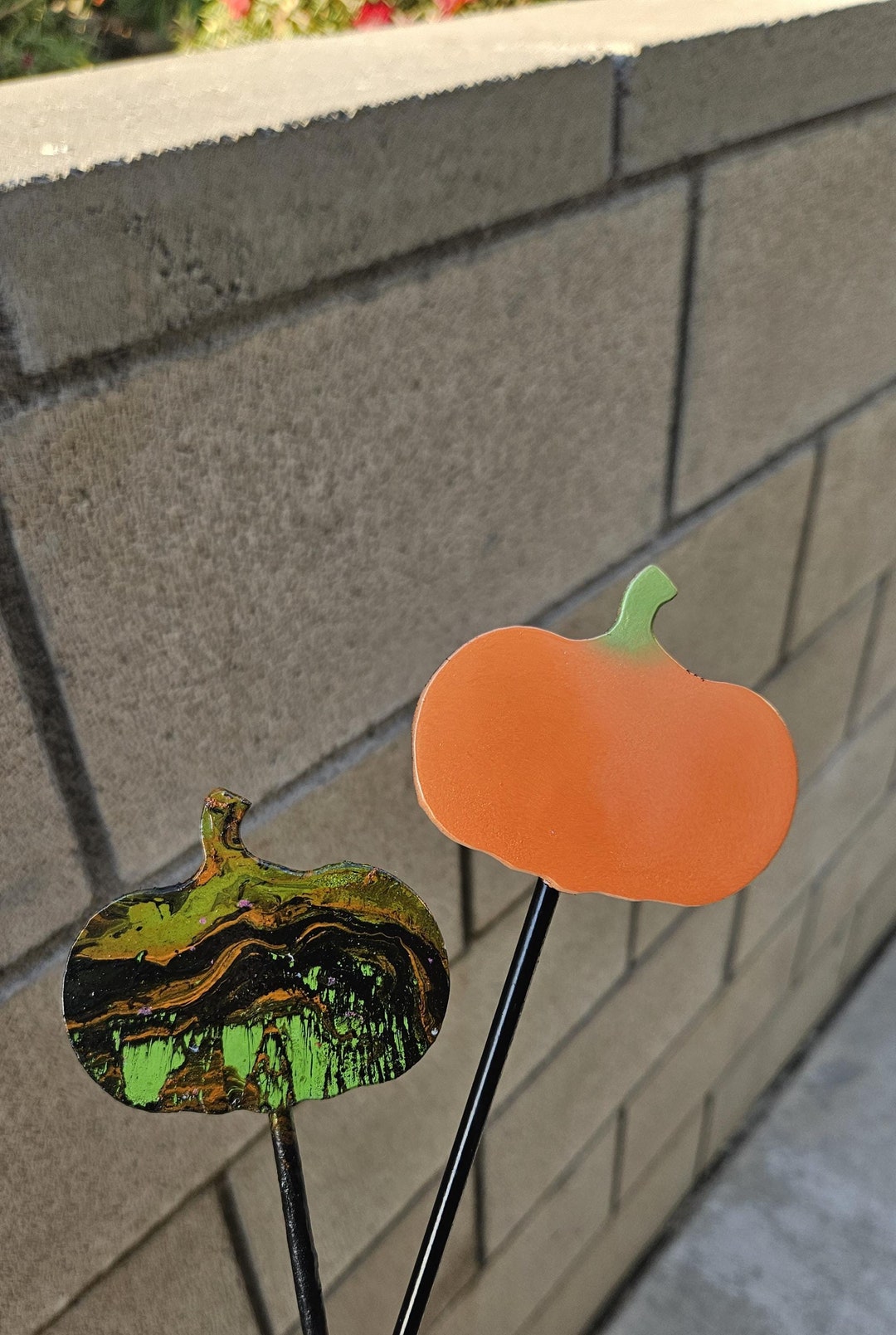 Mini Pumpkin Metal Garden Marker - Halloween - Autumn - Fall - Memorial ...