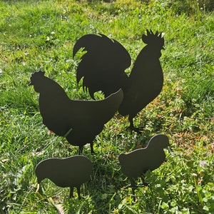 Chick Metal Garden Marker - Hen - Chicken - Rooster - Bird - Easter ...