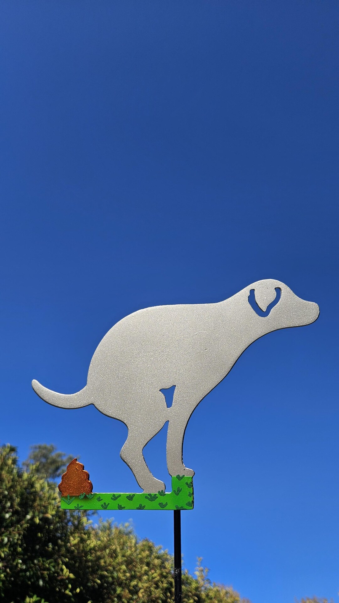 Metal Dog Poop Lawn Sign - No - Yes - Potty Training - Yard - Dogs ...