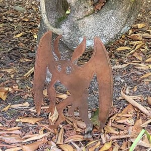 Mothman Metal Garden Marker Cryptid Myth Alternative Spooky Monster ...