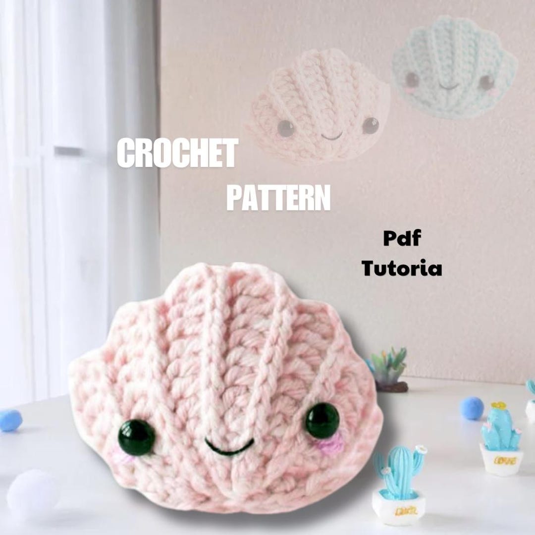 Seashell Crochet Pattern Mini Small Ocean Shell Amigurumi Handmade ...