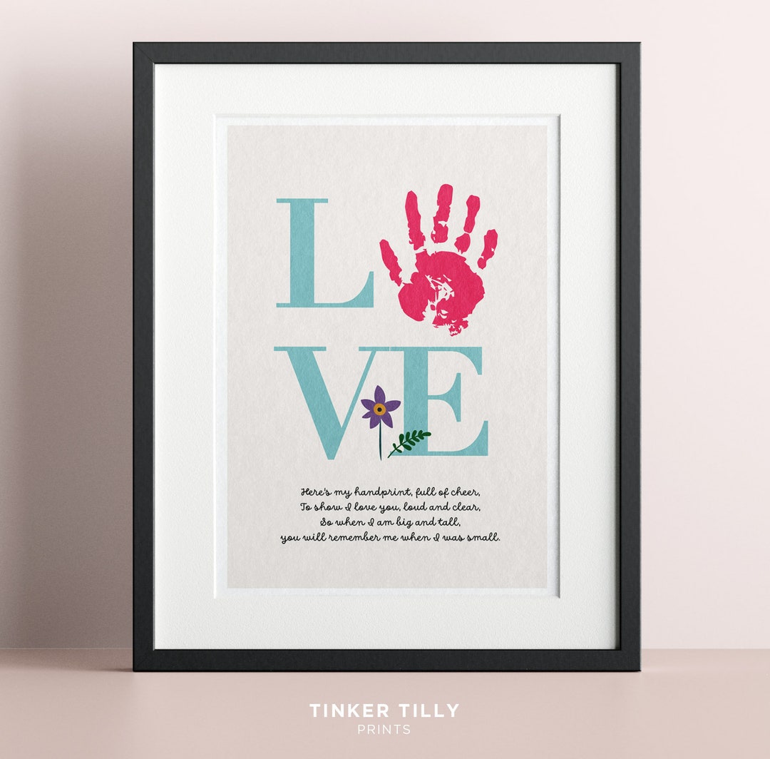 Love Handprint Poem Art Craft Activity Flowers for Valentines, Mother ...