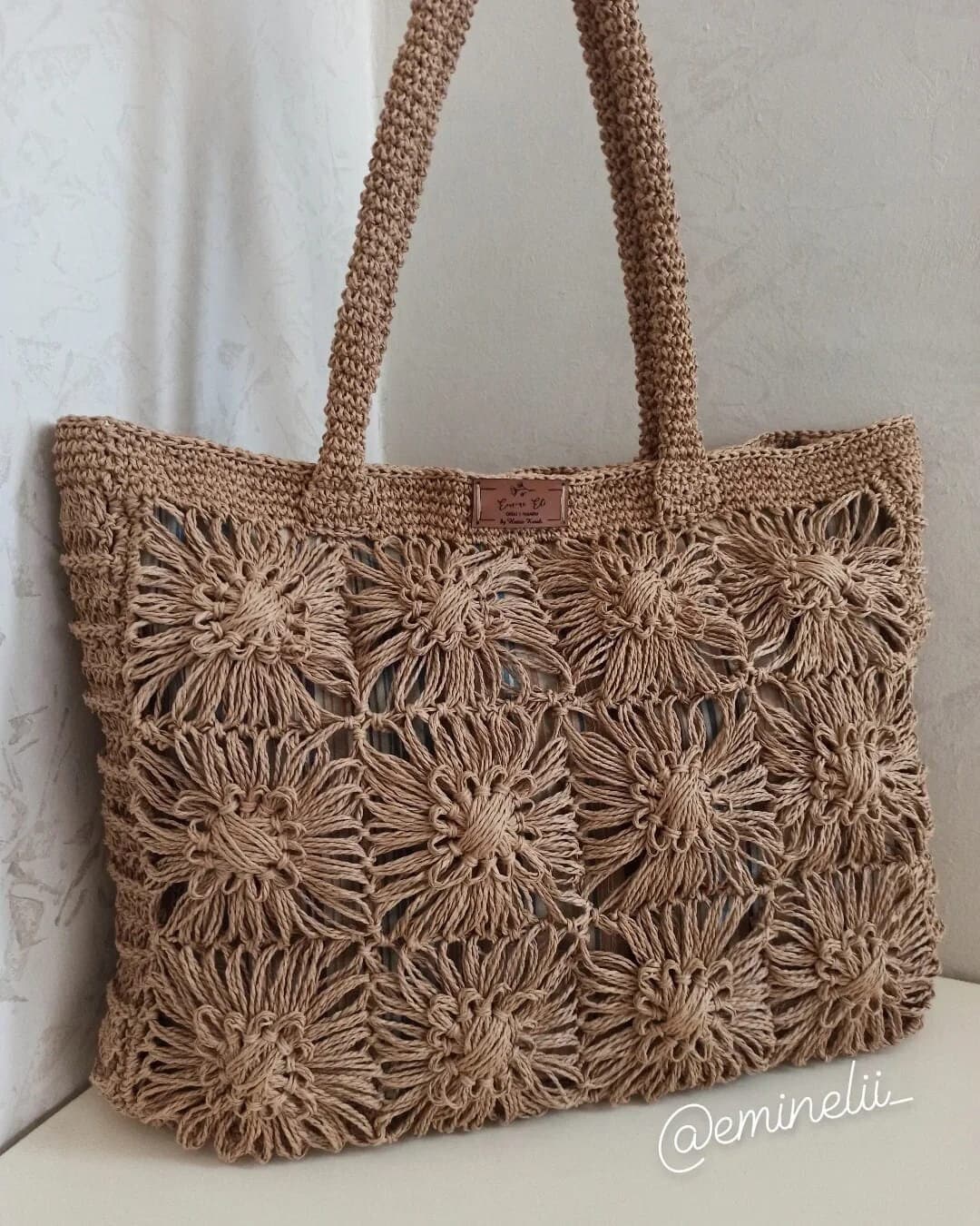 Knitted Paper Yarn Bag,paper Rope Summer Casual, Shoulder Handbag ...