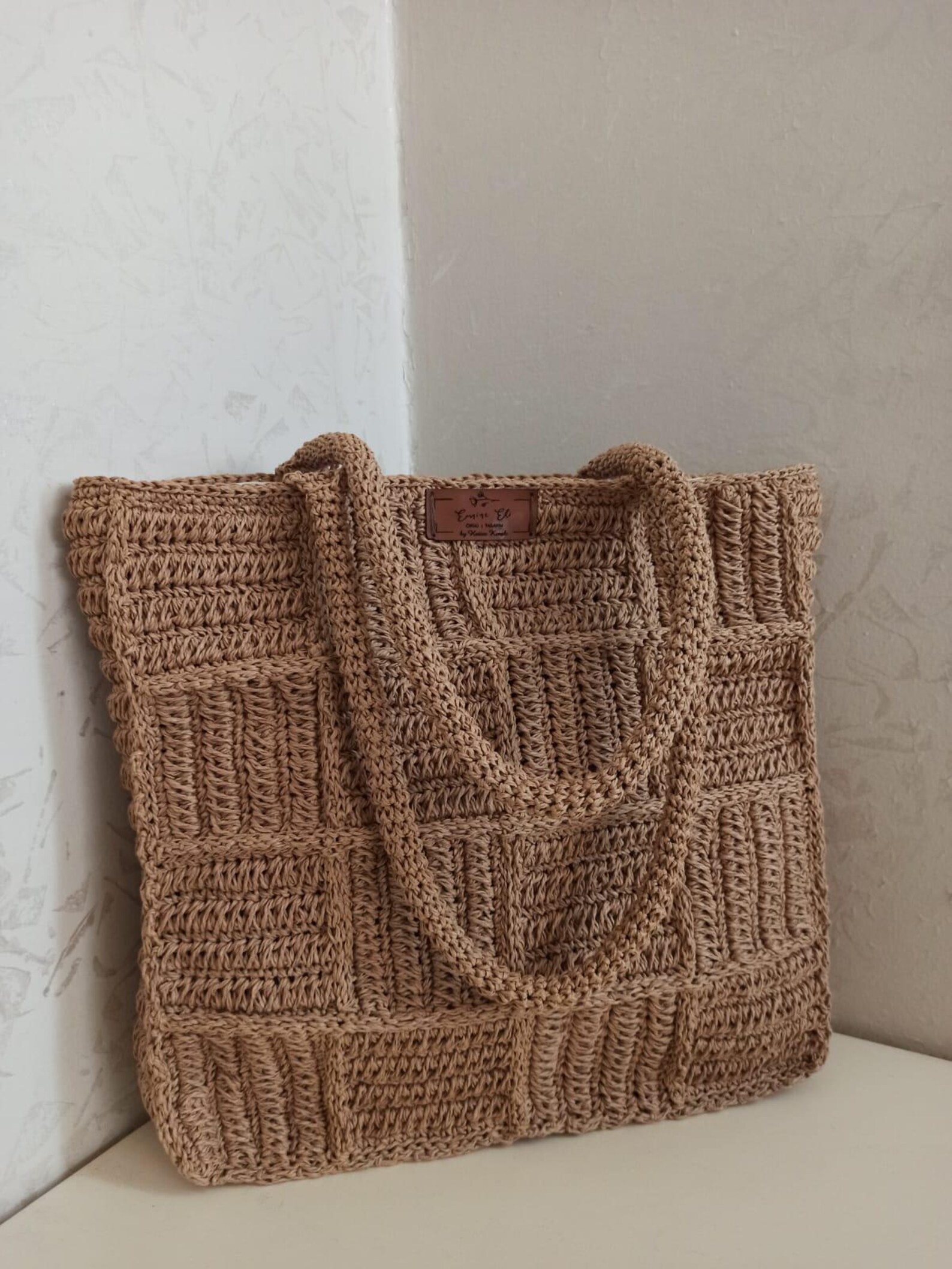 Handmade Paper Yarn Bag,paper Yarn Bag, Crochet Tote Bag , ,paper Yarn ...