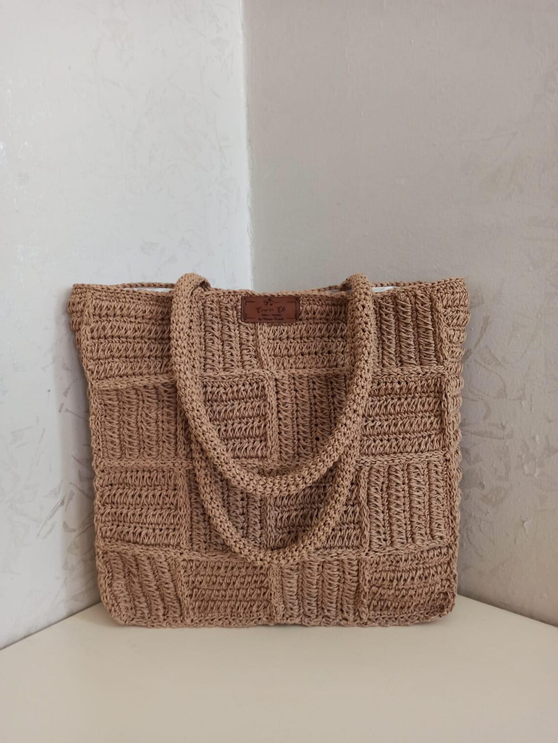 Handmade Paper Yarn Bag,paper Yarn Bag, Crochet Tote Bag , ,paper Yarn ...