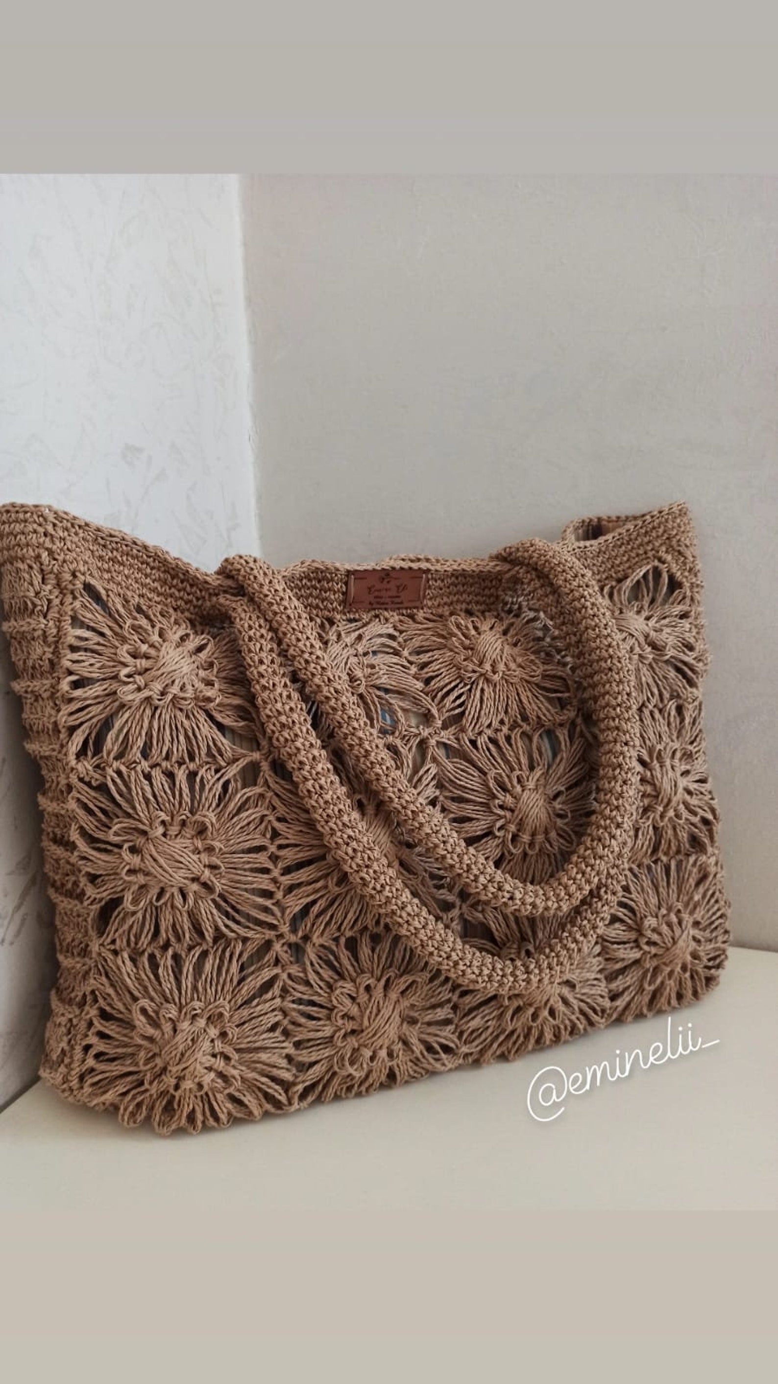 Knitted Paper Yarn Bag,paper Rope Summer Casual, Shoulder Handbag ...
