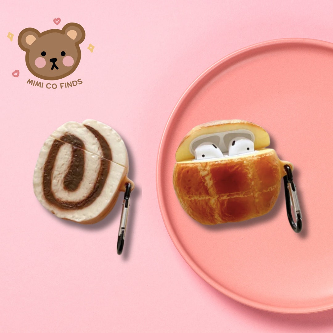 Cute 3D Pineapple Bread Egg Roll Cartoon Earphone Case for Airpods Pro ...