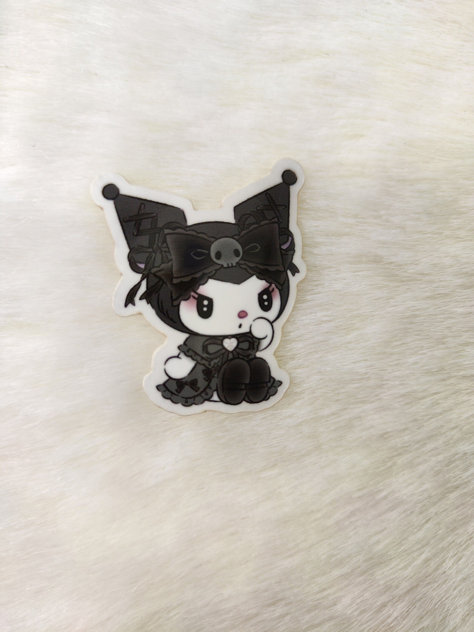Kuromi Hello Kitty Anime Sticker Cartoon Sticker Transparent Goth Style ...