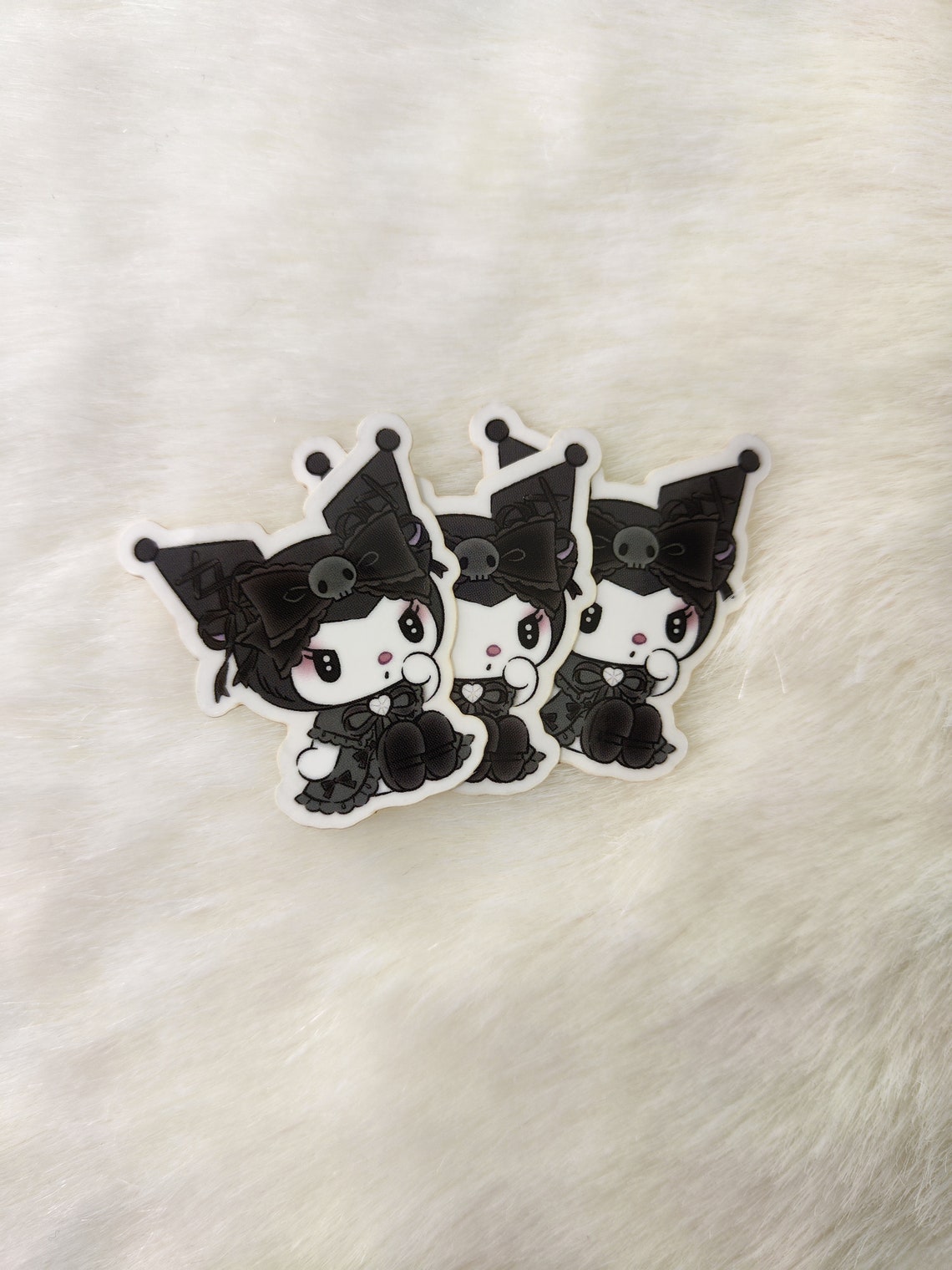 Kuromi Hello Kitty Anime Sticker Cartoon Sticker Durchsichtig Goth ...
