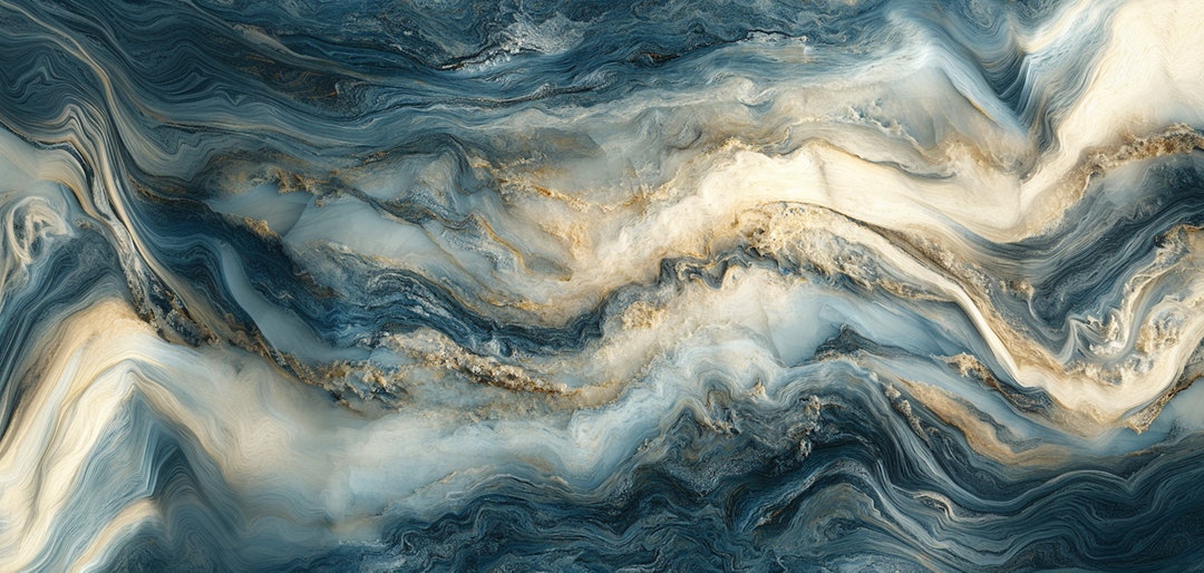 Digital Wall Art, Marble Texture, Blue and Black Marble, Luxury Stone ...