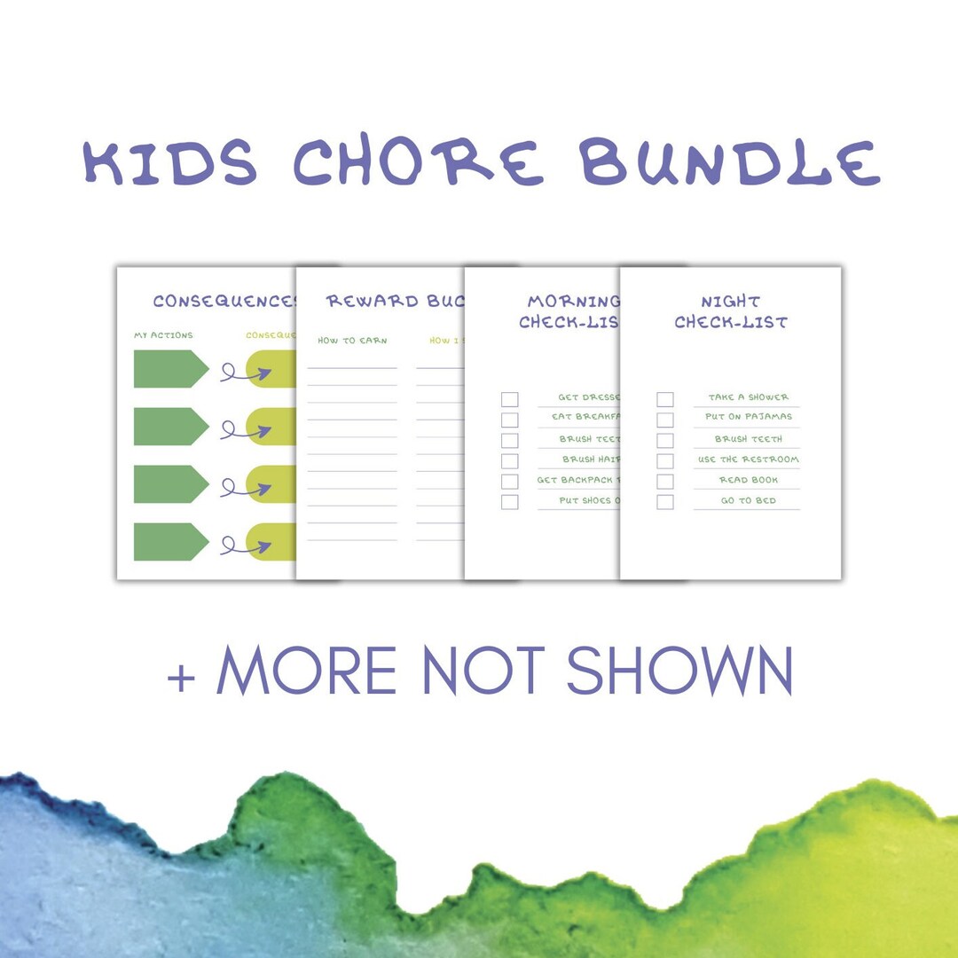 Kids Chore Bundle Digital Download - Etsy