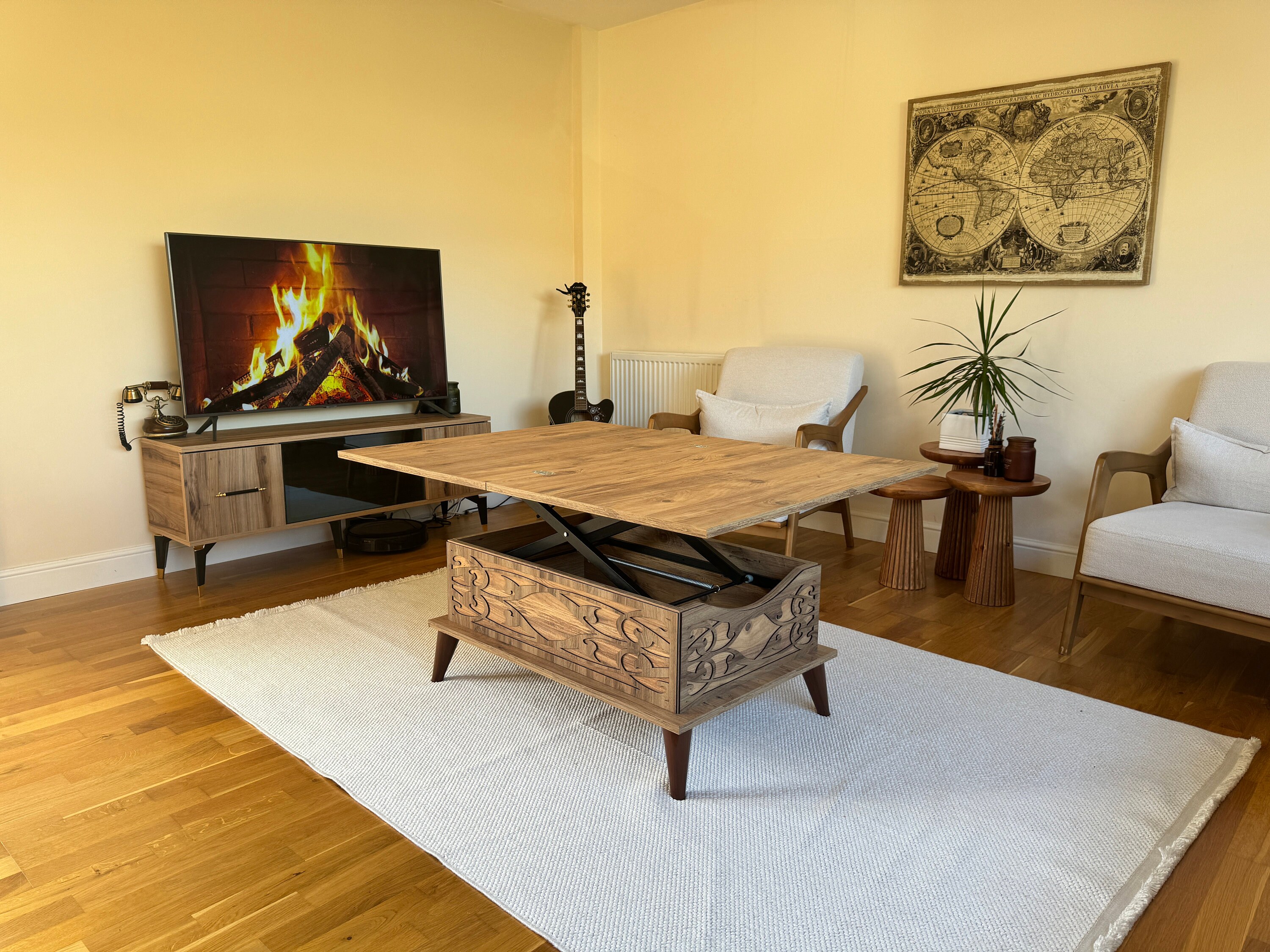 Wooden Coffee Table, Extendable Coffee Table, Lift Top Coffee Table - Etsy