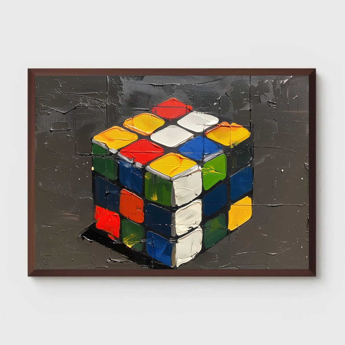 Rubik's Cube Art Print | Rubiks Cube Painting | Colorful Poster | Rubik ...