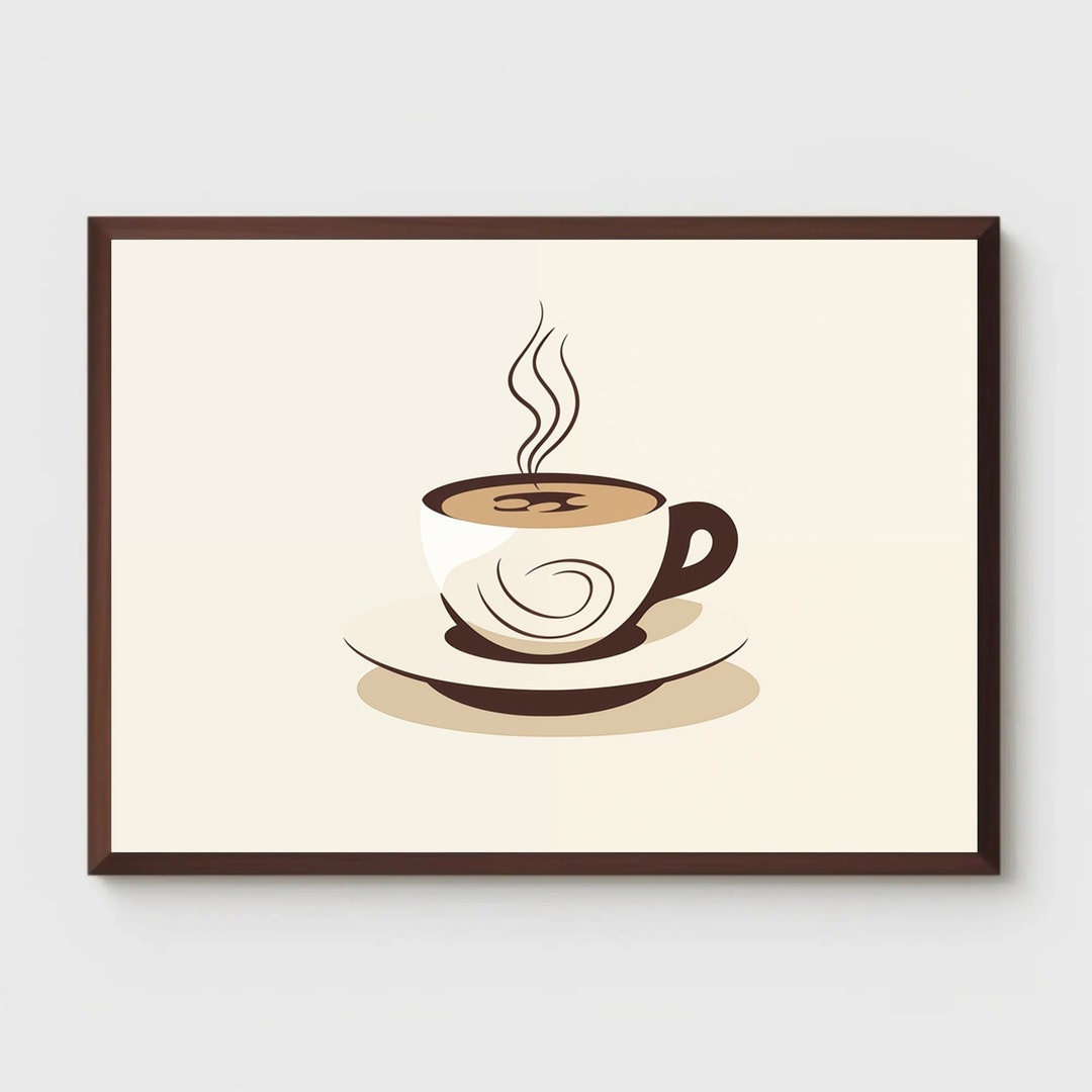 Minimal Coffee Print | Barista Art | Coffee Shop Decor | Coffee Bar Art ...