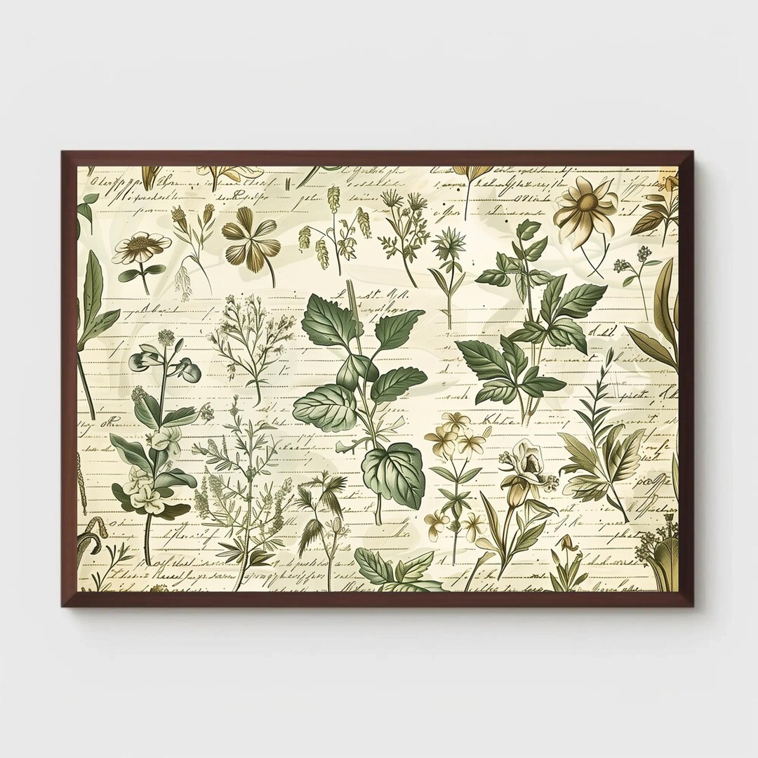 Vintage Botanical Art | Scientific Plants Flowers Poster | Science ...