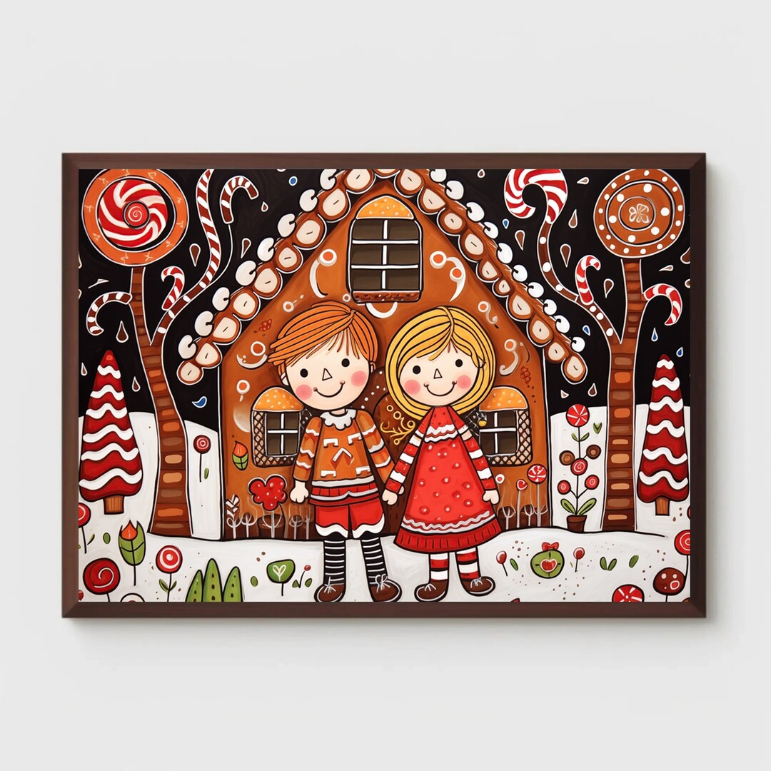 Hansel and Gretel Print | Fairy Tale Poster | Fairytale Illustration ...