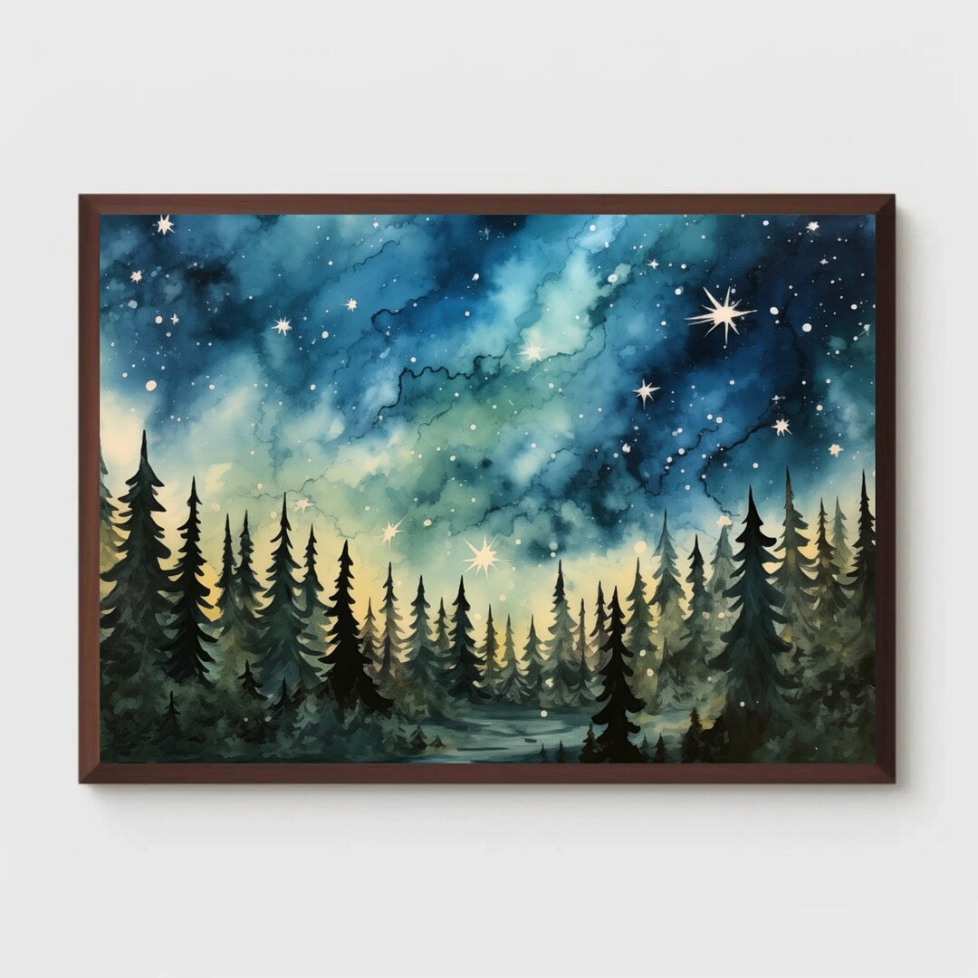 Night Sky Print | Night Sky Wall Art | Night View | Night Sky ...