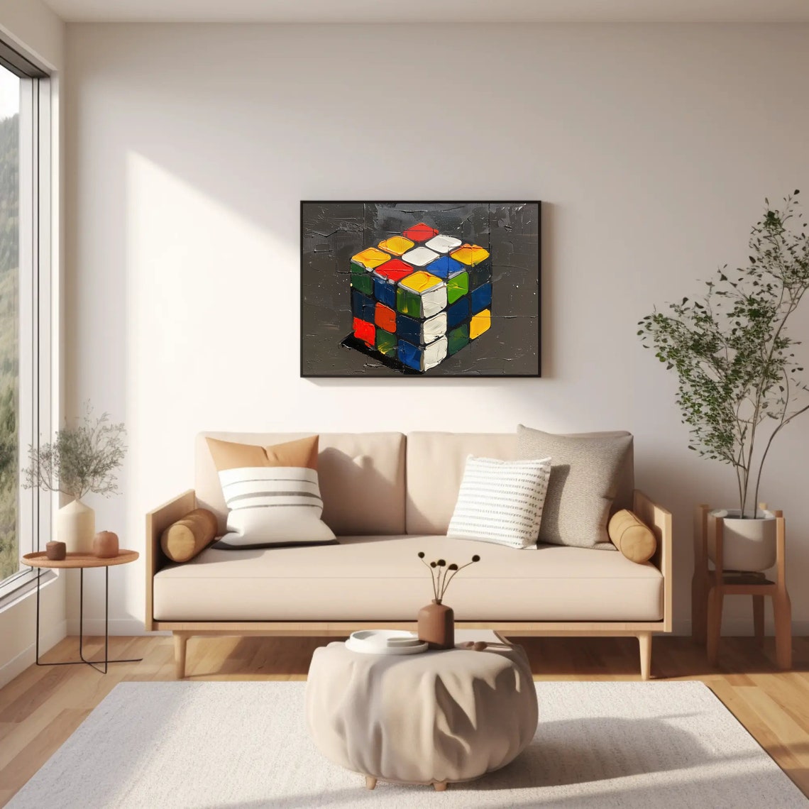 Rubik's Cube Art Print | Rubiks Cube Painting | Colorful Poster | Rubik ...