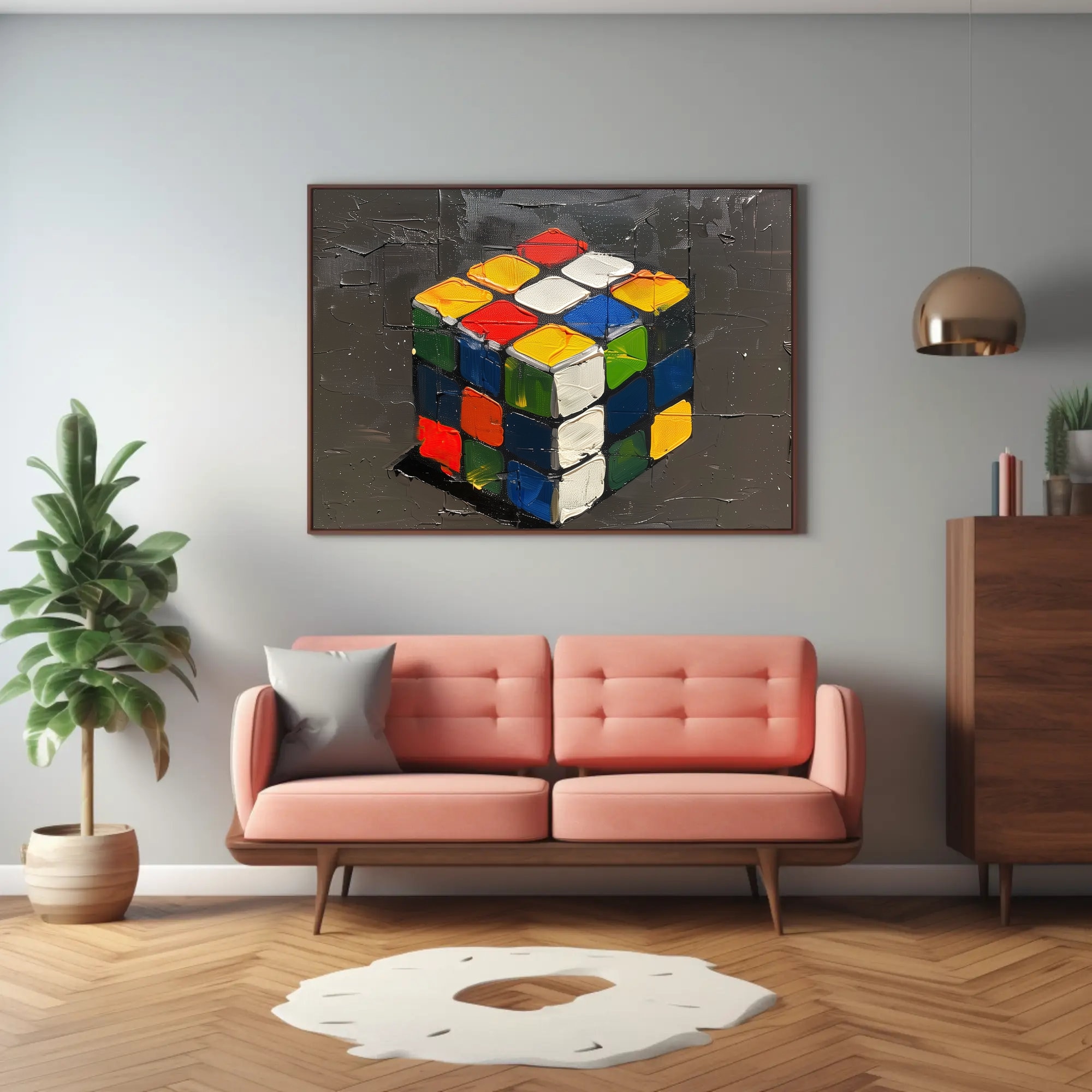 Rubik's Cube Art Print | Rubiks Cube Painting | Colorful Poster | Rubik ...